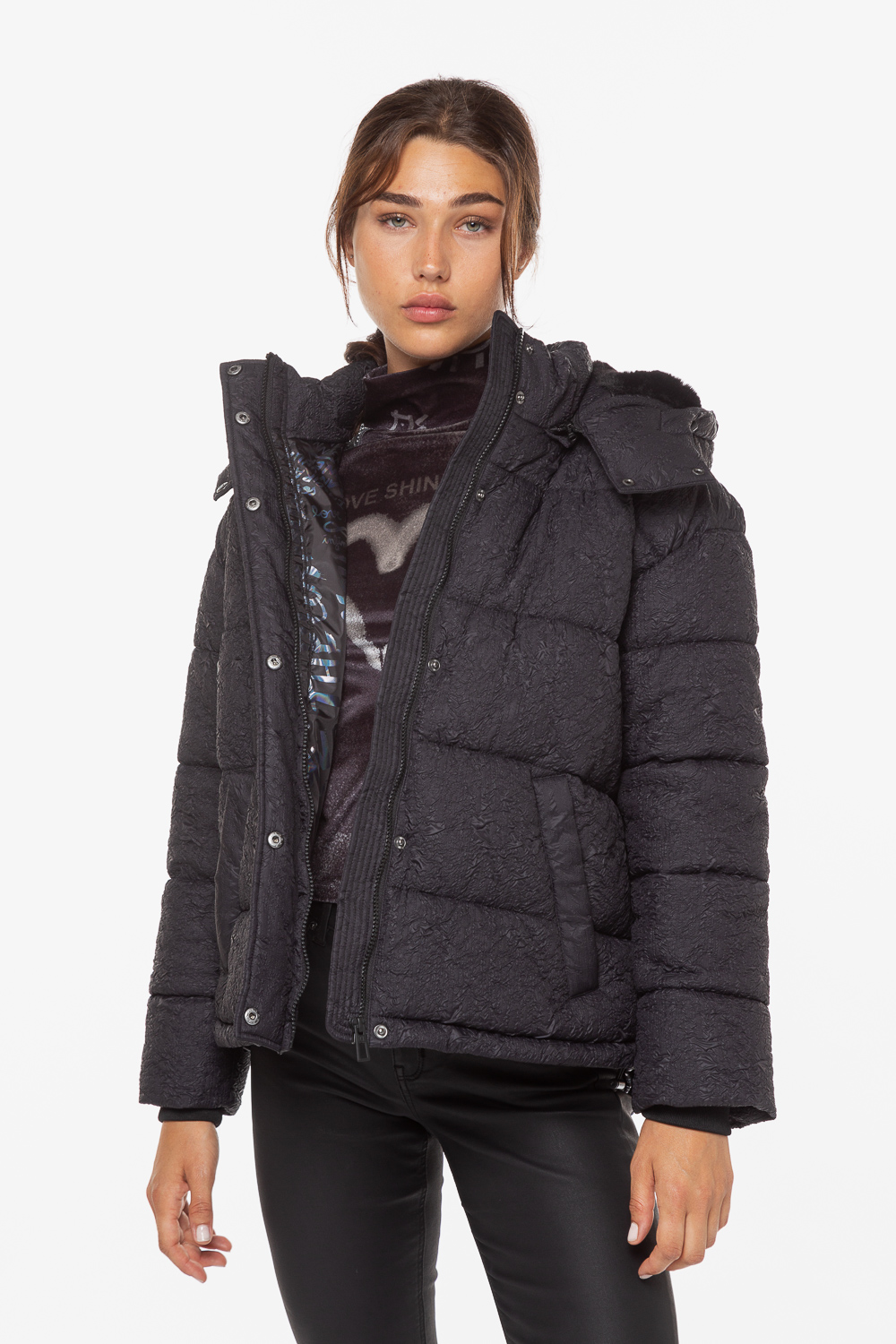Puffer Μπουφάν 'Estocolmo' DESIGUAL - ΜΑΥΡΟ | Bloobox